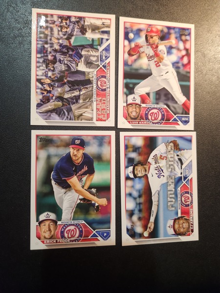 Free Washington Nationals 2023 Topps Series 1 Cards Luis Garcia Erick Fedde Cj Abrams