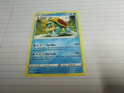 Free Pokemon Drednaw Swsh Base Set Black Star Rare Other Trading