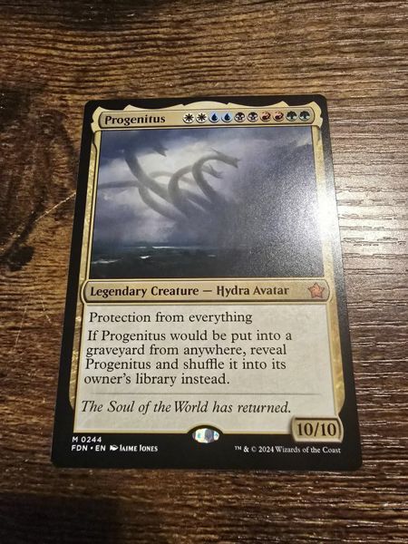 Free Magic The Gathering Mtg Progenitus Mythic Rare Card Foundations Trading Card Games