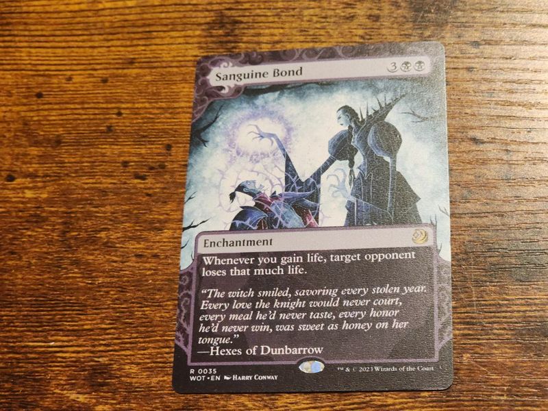 Free Magic The Gathering Mtg Sanguine Bond Rare Borderless Wilds Of Eldraine Trading Card