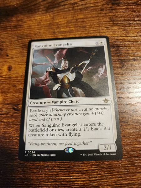 Free Magic The Gathering Mtg Sanguine Evangelist Rare Card Lost Caverns Of Ixalan Trading
