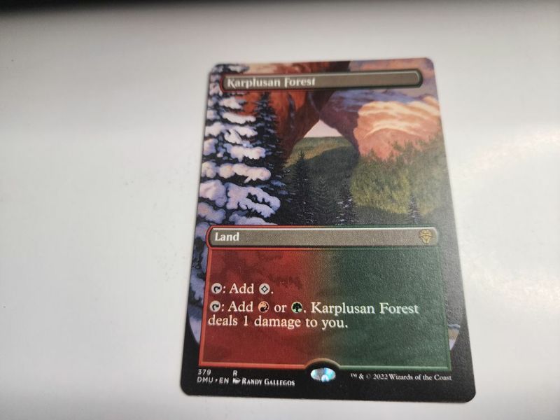 Free Magic The Gathering Mtg Karplusan Forest Rare Borderless