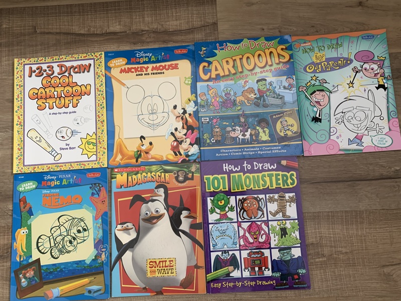 Free Howlearn To Draw Books~lot 2~lot Of 7 Books~please Read Description For Titles~free