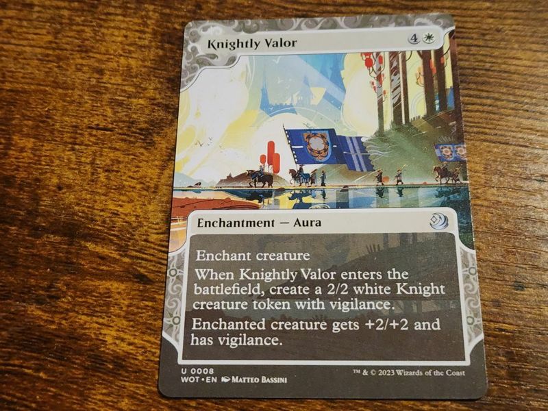 Free Magic The Gathering Mtg Knightly Valor Borderless Wilds Of