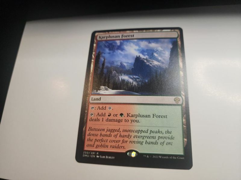 Free Magic The Gathering Mtg Karplusan Forest Rare Card Dominaria