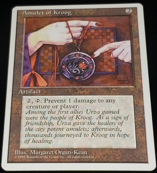 Free Mtg Amulet Of Kroog C Fourth Edition 4ed Magic The Gathering 1995 Trading Card
