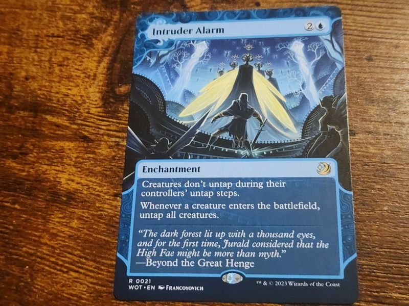 Free Magic The Gathering Mtg Intruder Alert Rare Borderless Wilds Of Eldraine Trading Card